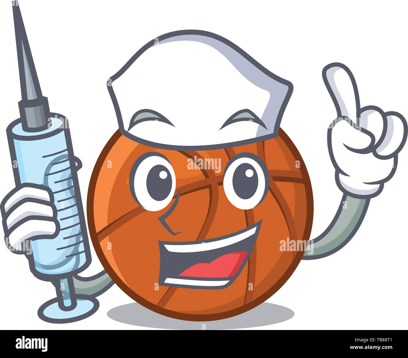 Nurse basket ball above the cartoon table Stock Vector Image & Art - Alamy