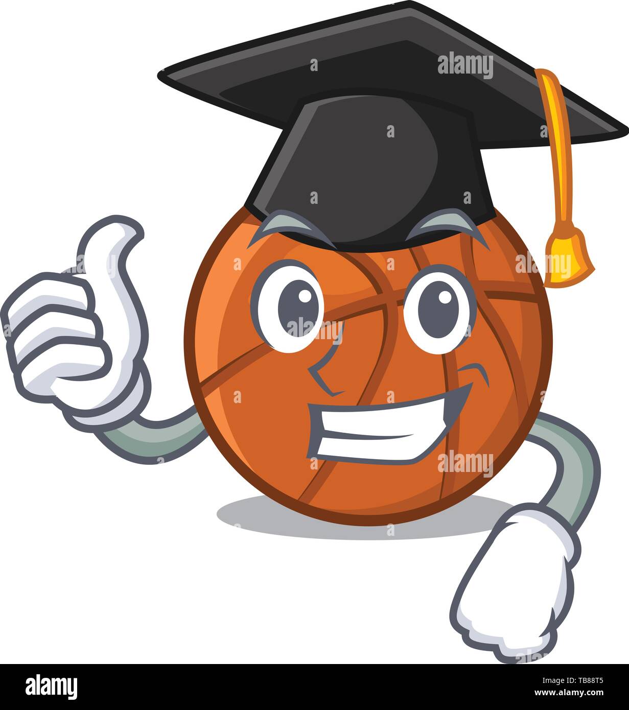 Graduation basket ball above the cartoon table Stock Vector Image & Art ...