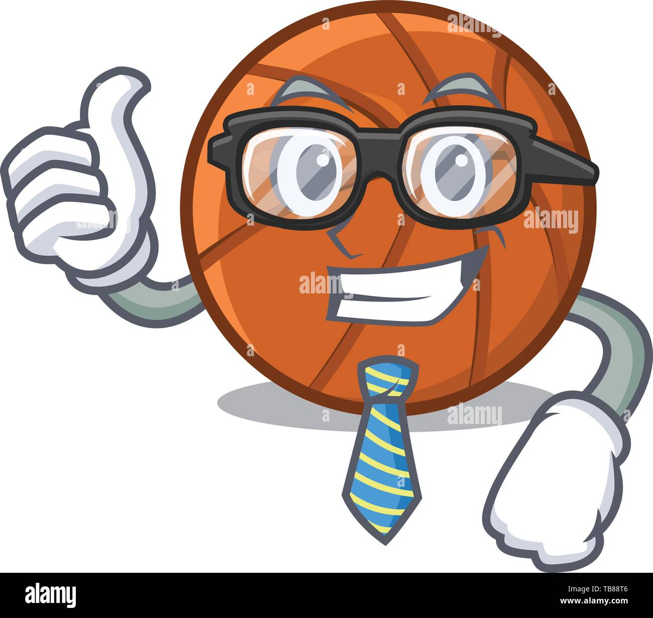 Businessman basket ball above the cartoon table Stock Vector Image ...