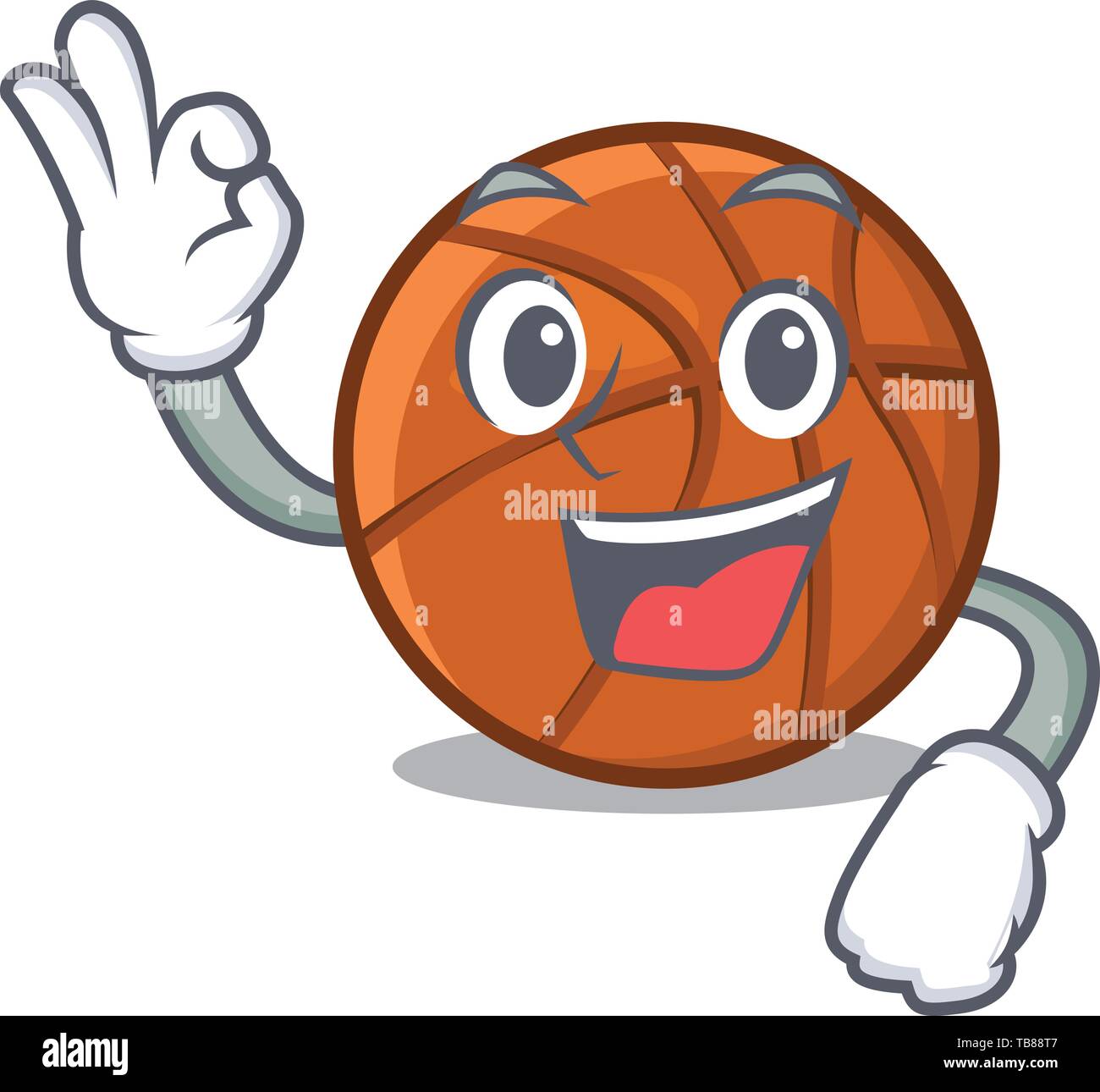 Okay basket ball above the cartoon table Stock Vector Image & Art - Alamy