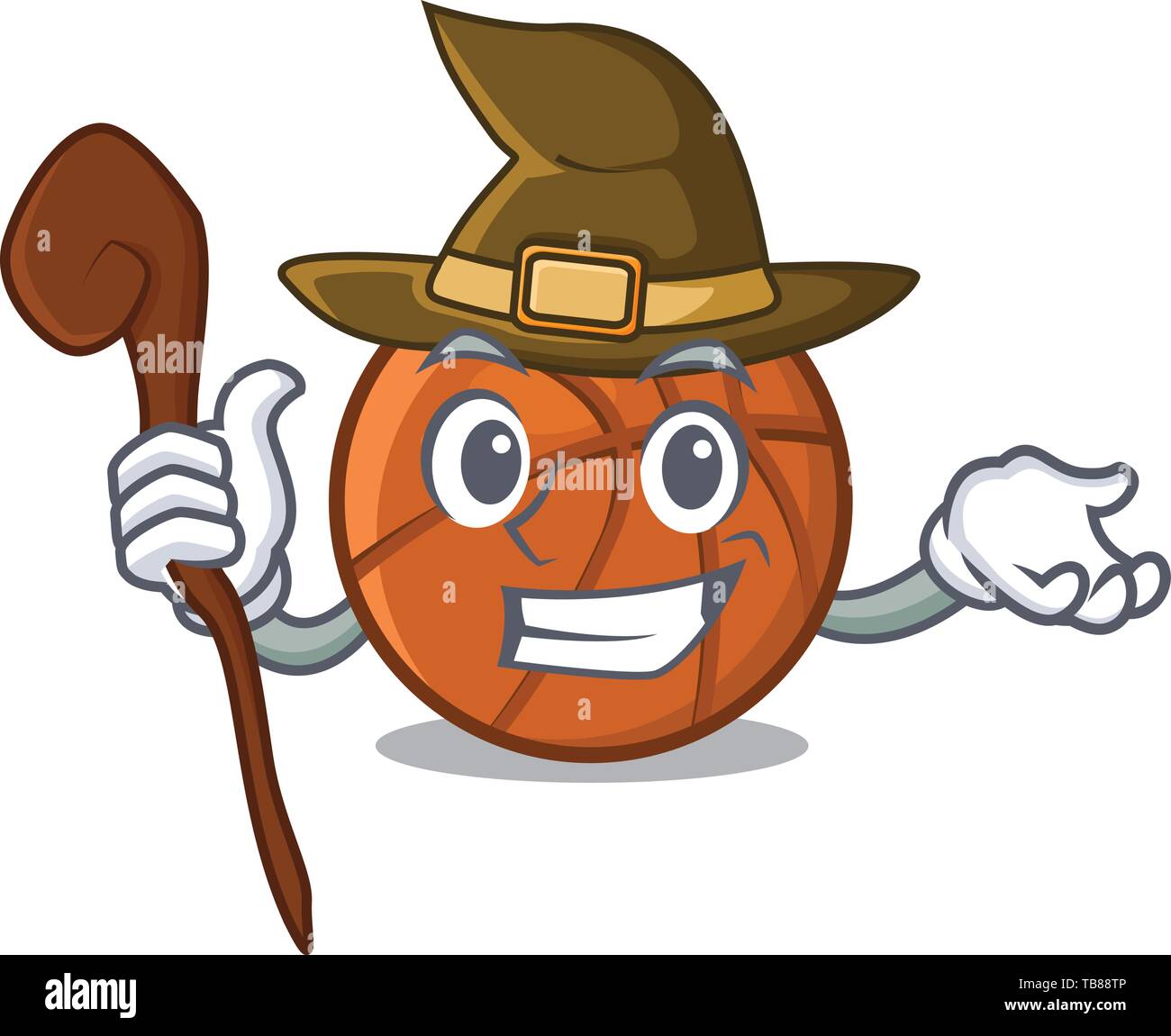 Witch basket ball isolated in the mascot Stock Vector Image & Art - Alamy