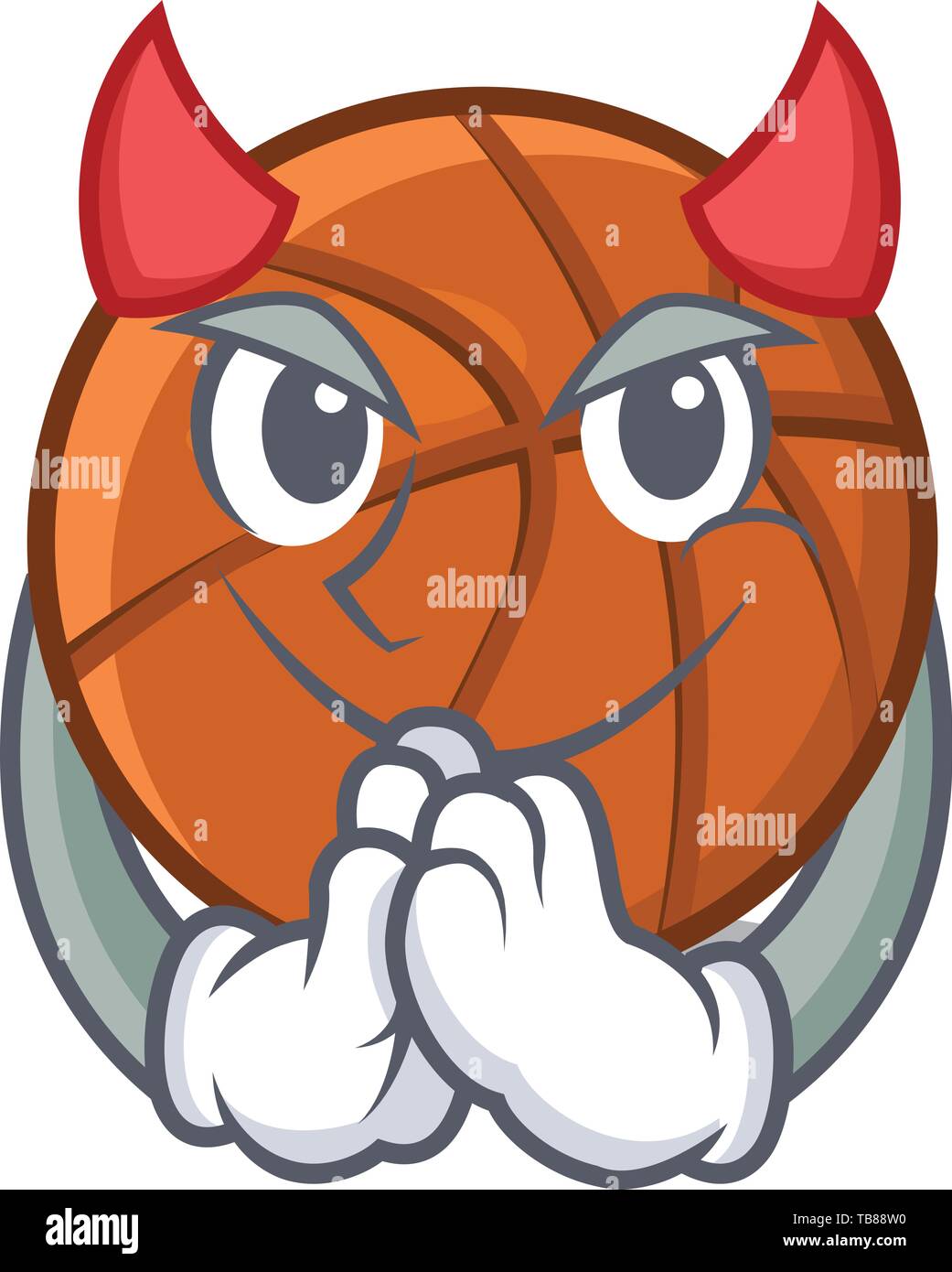 Devil basket ball isolated in the mascot Stock Vector Image & Art - Alamy