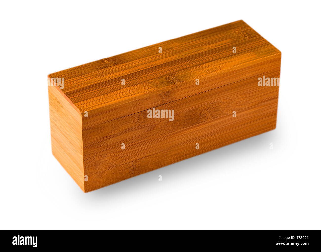 closed wooden box isolated on white background Stock Photo - Alamy