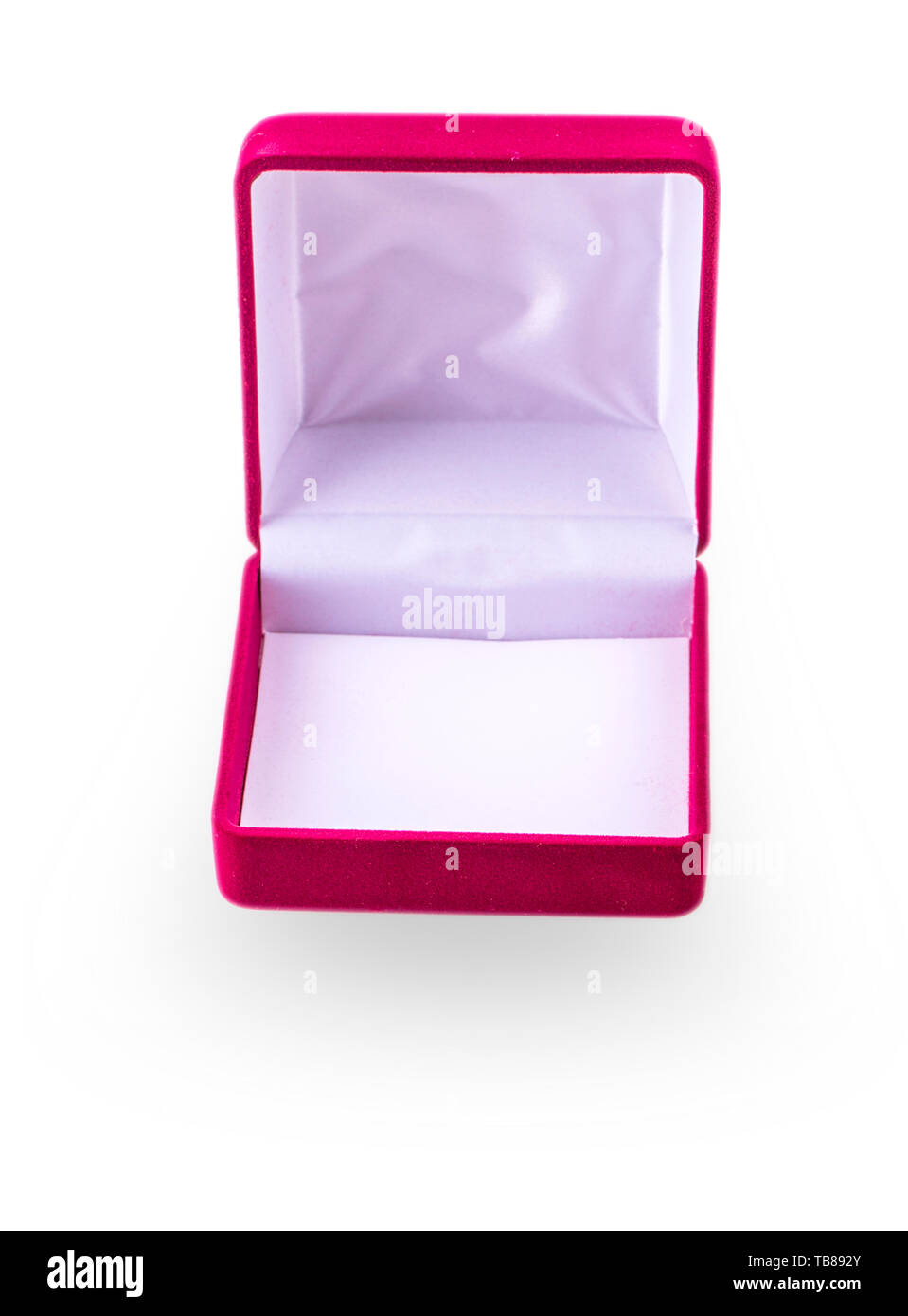 Red velvet gift box isolated on white background Stock Photo - Alamy