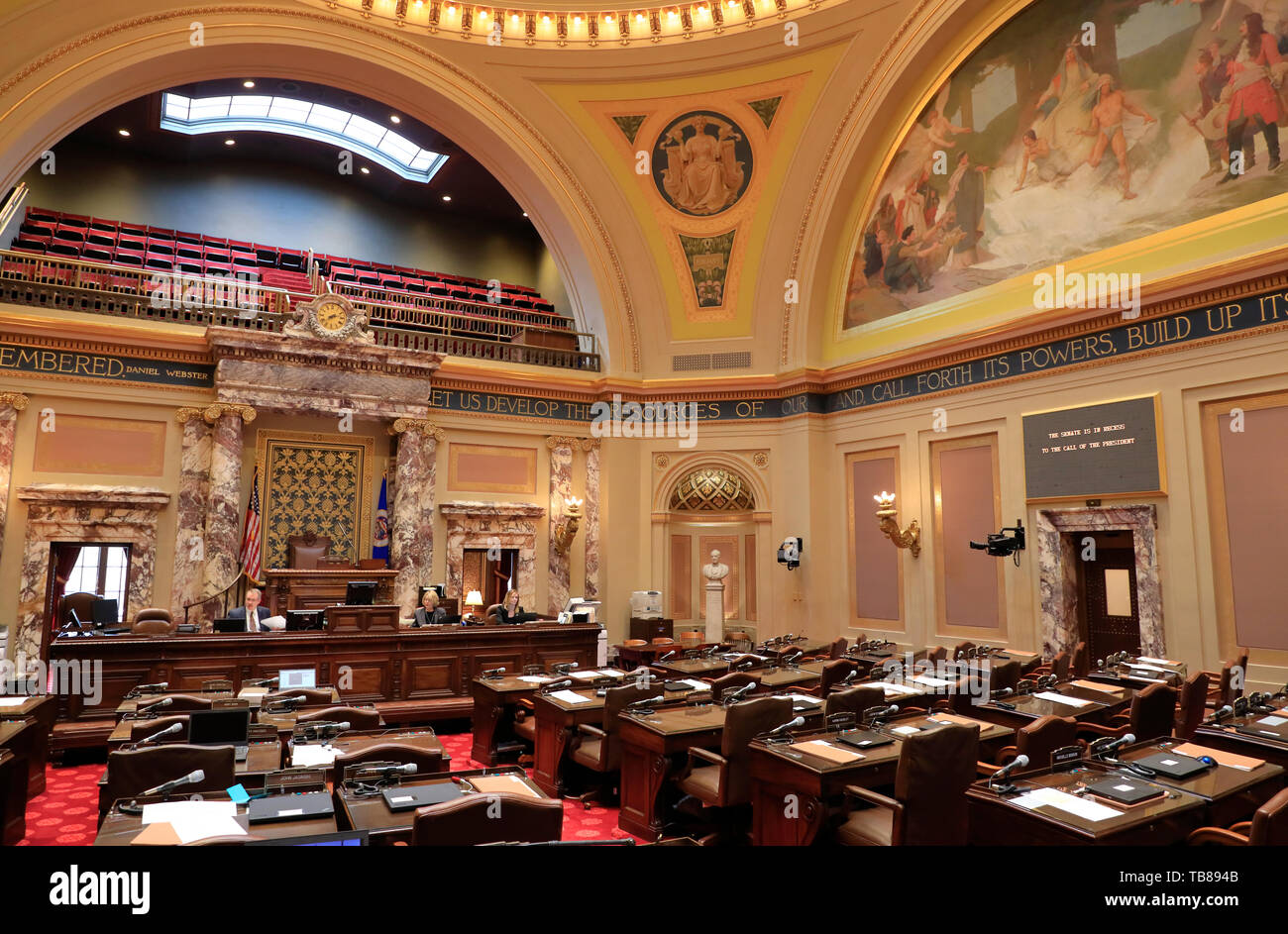 Minnesota Senate Chamber in Minnesota State Capitol.Saint Paul ...