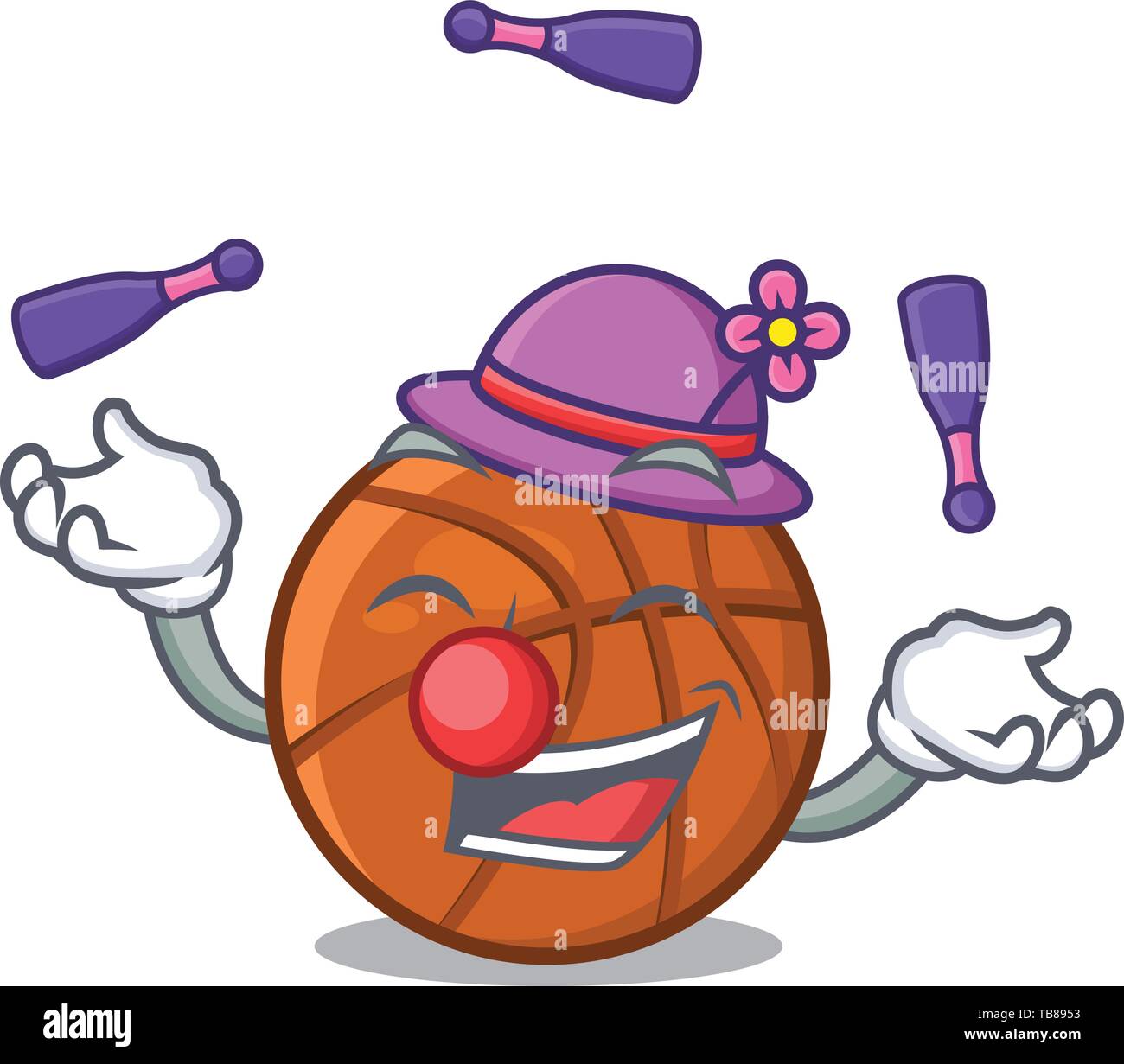 Juggling basket ball in a cartoon chair Stock Vector Image & Art - Alamy