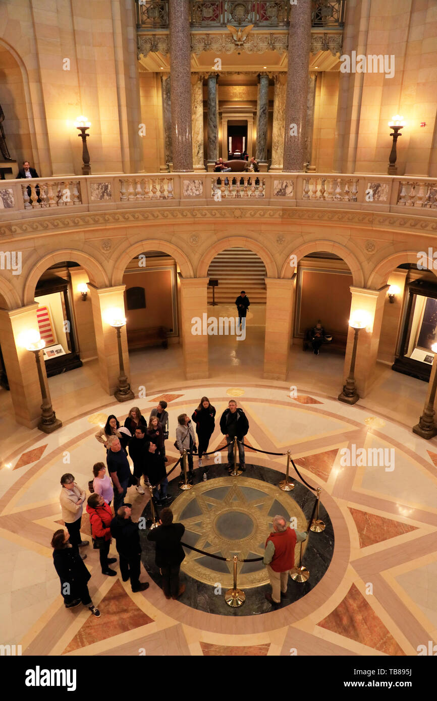 Rotunda inside of Minnesota State Capitol.Saint Paul.Minnesota.USA ...