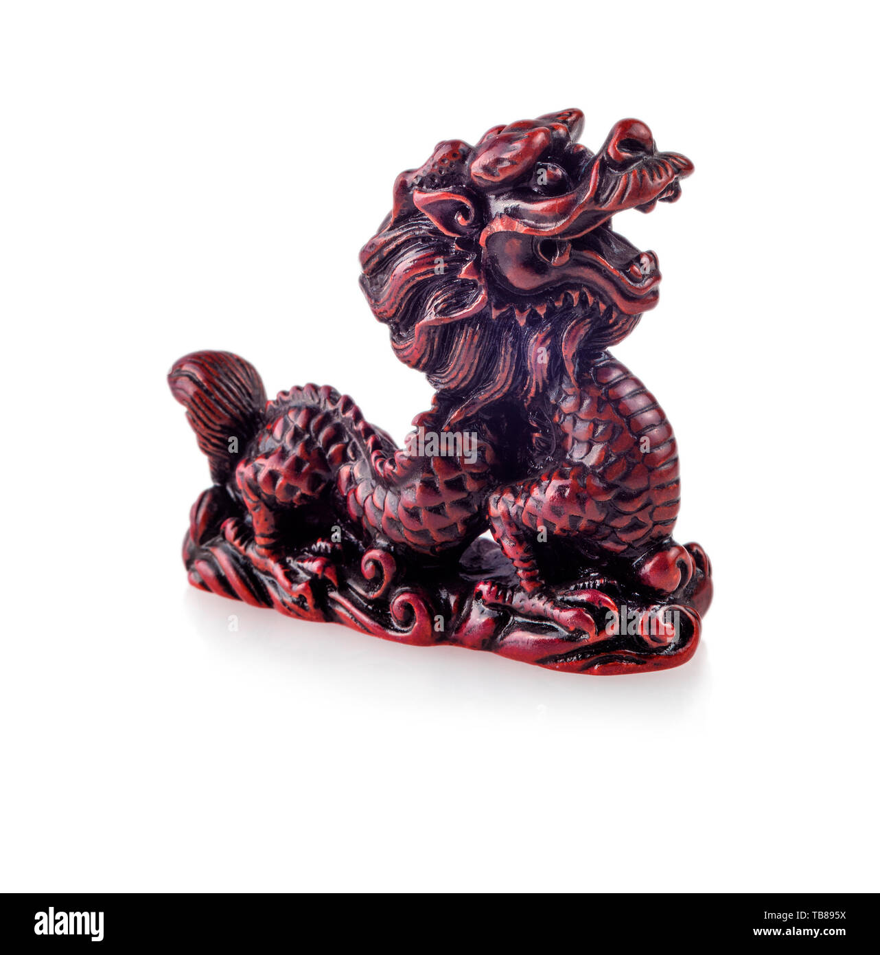 small dragon figurine isolated on white background Stock Photo - Alamy