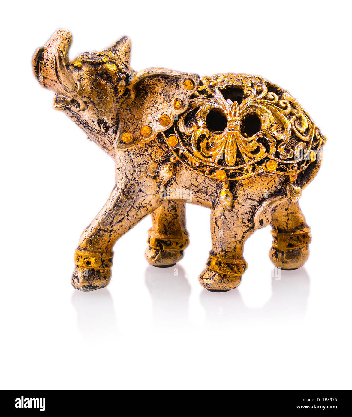 Indian elephant with bells metal candlestick Stock Photo - Alamy