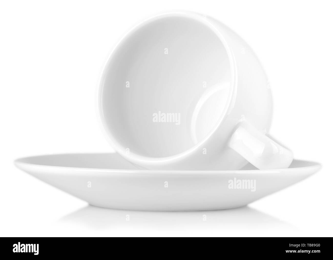 Small white coffee cup isolated on white background Stock Photo - Alamy