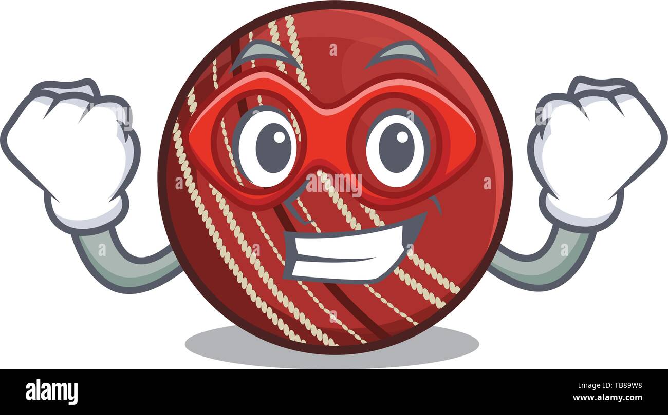 Super hero cricket ball isolated in the cartoon Stock Vector Image ...