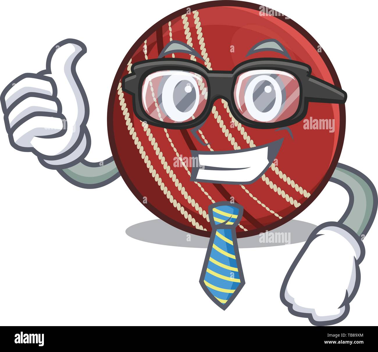 Businessman cricket ball isolated in the cartoon Stock Vector Image ...