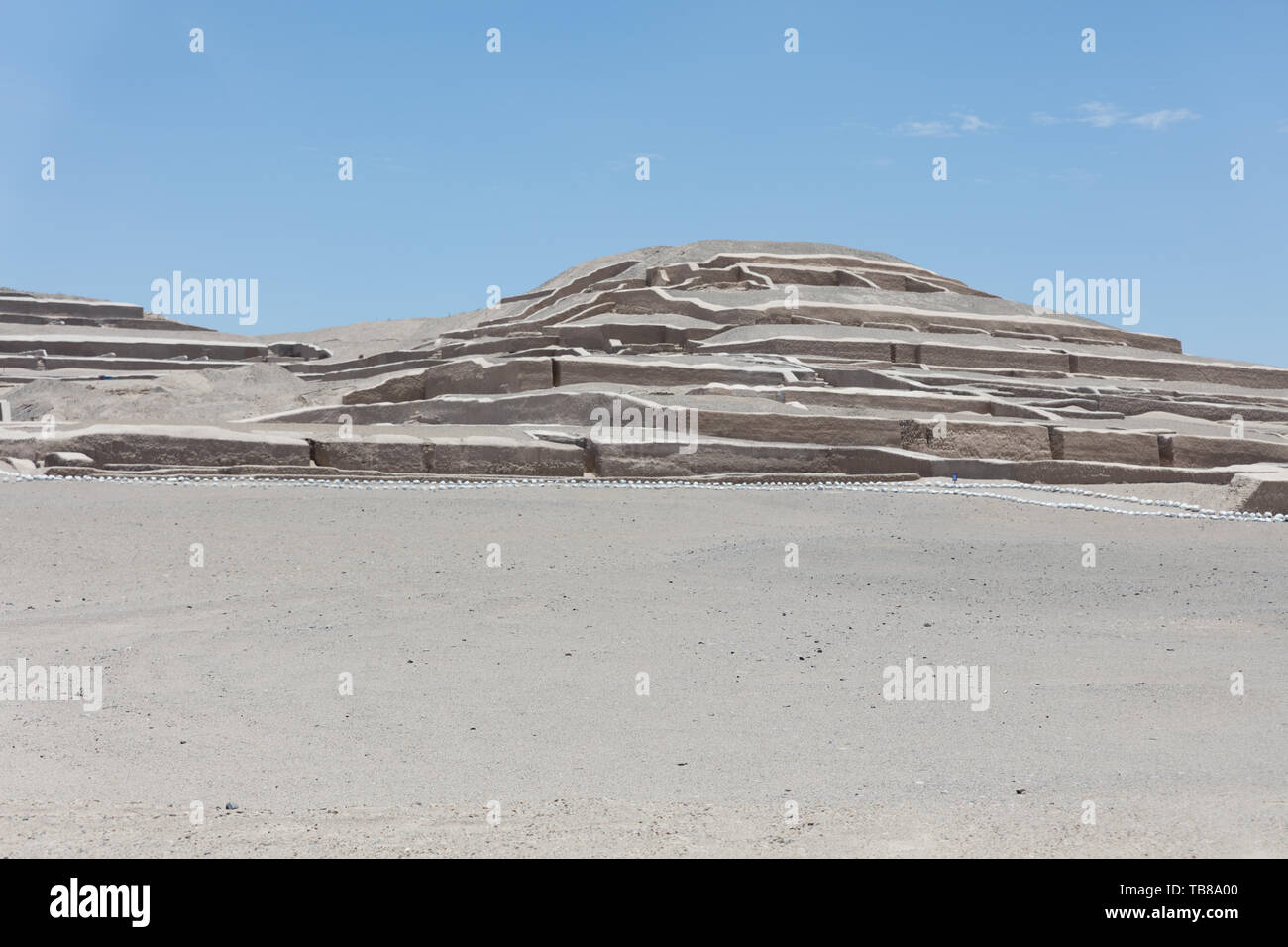 Pyramid of Cauachi, archaeological site In the Nazca region, Peru Stock ...