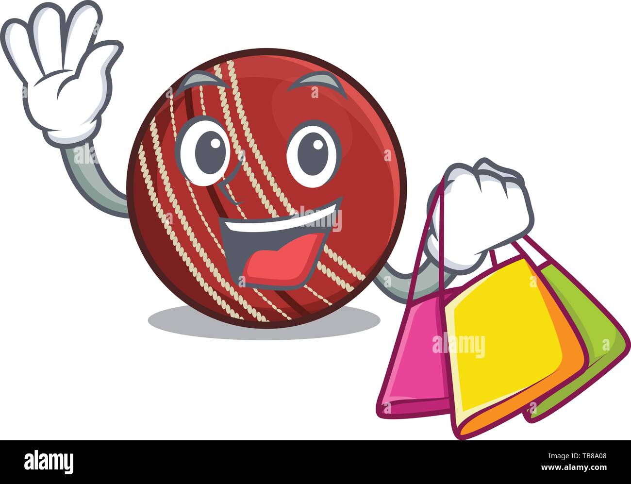 Shopping cricket ball isolated in the cartoon Stock Vector Image & Art ...