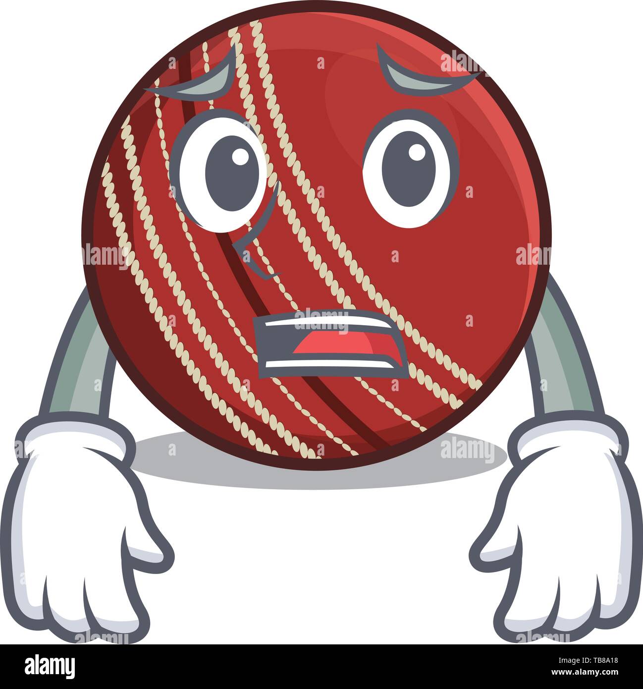 Afraid cricket ball in the cartoon shape Stock Vector Image & Art - Alamy