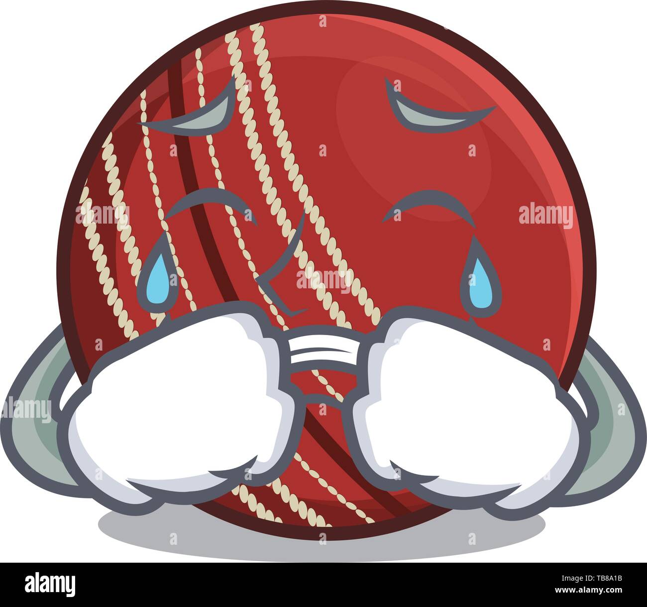 Crying cricket ball in the cartoon shape Stock Vector Image & Art - Alamy
