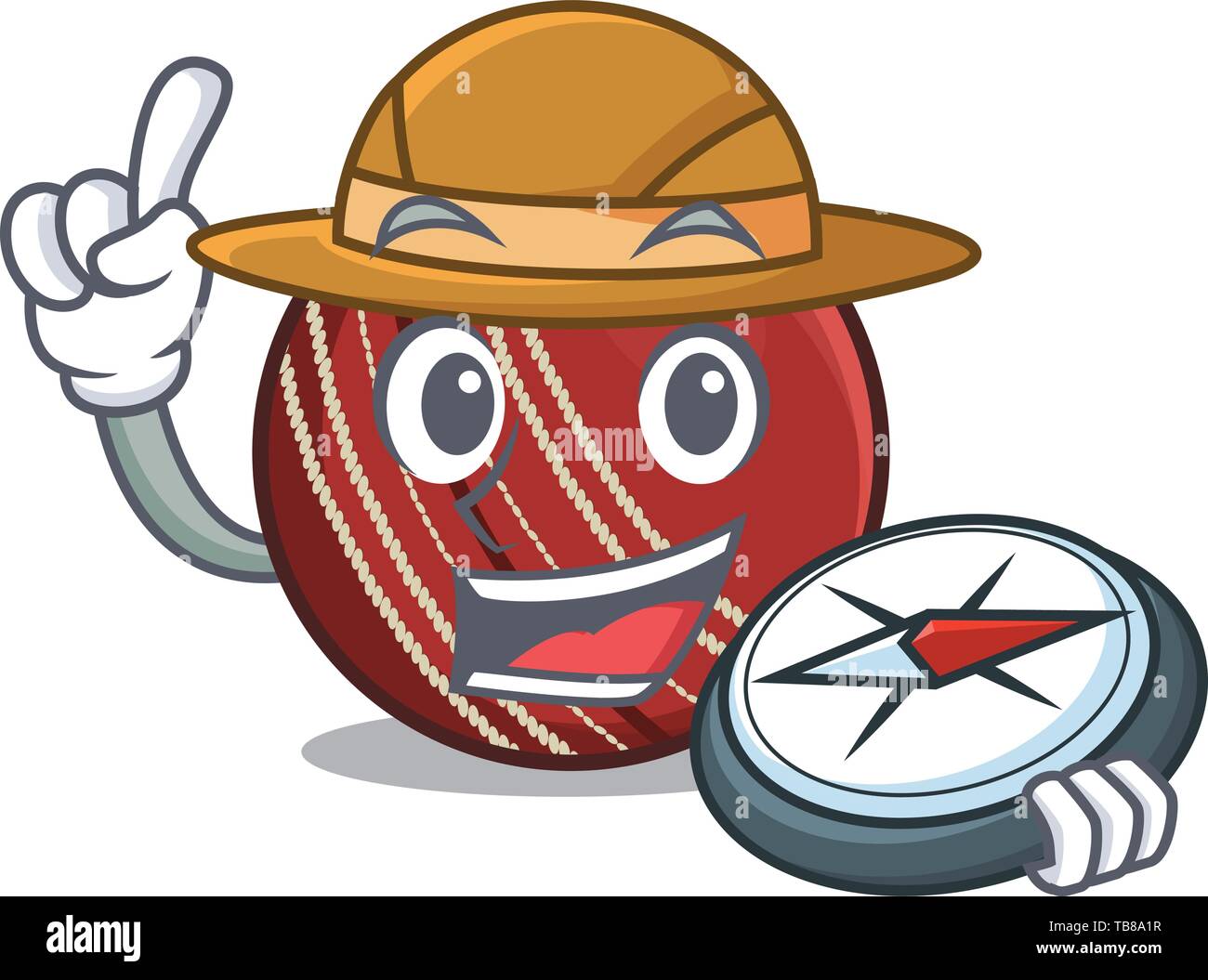 Explorer cricket ball in the cartoon shape Stock Vector Image & Art - Alamy