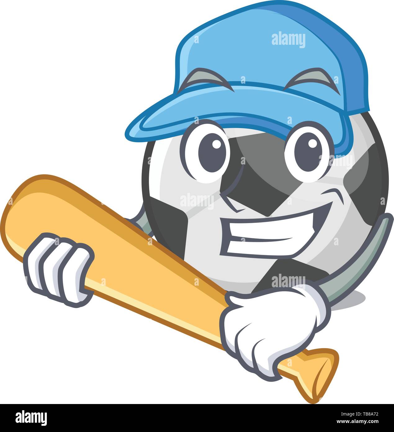 Playing baseball soccer ball in the cartoon shape Stock Vector Image ...