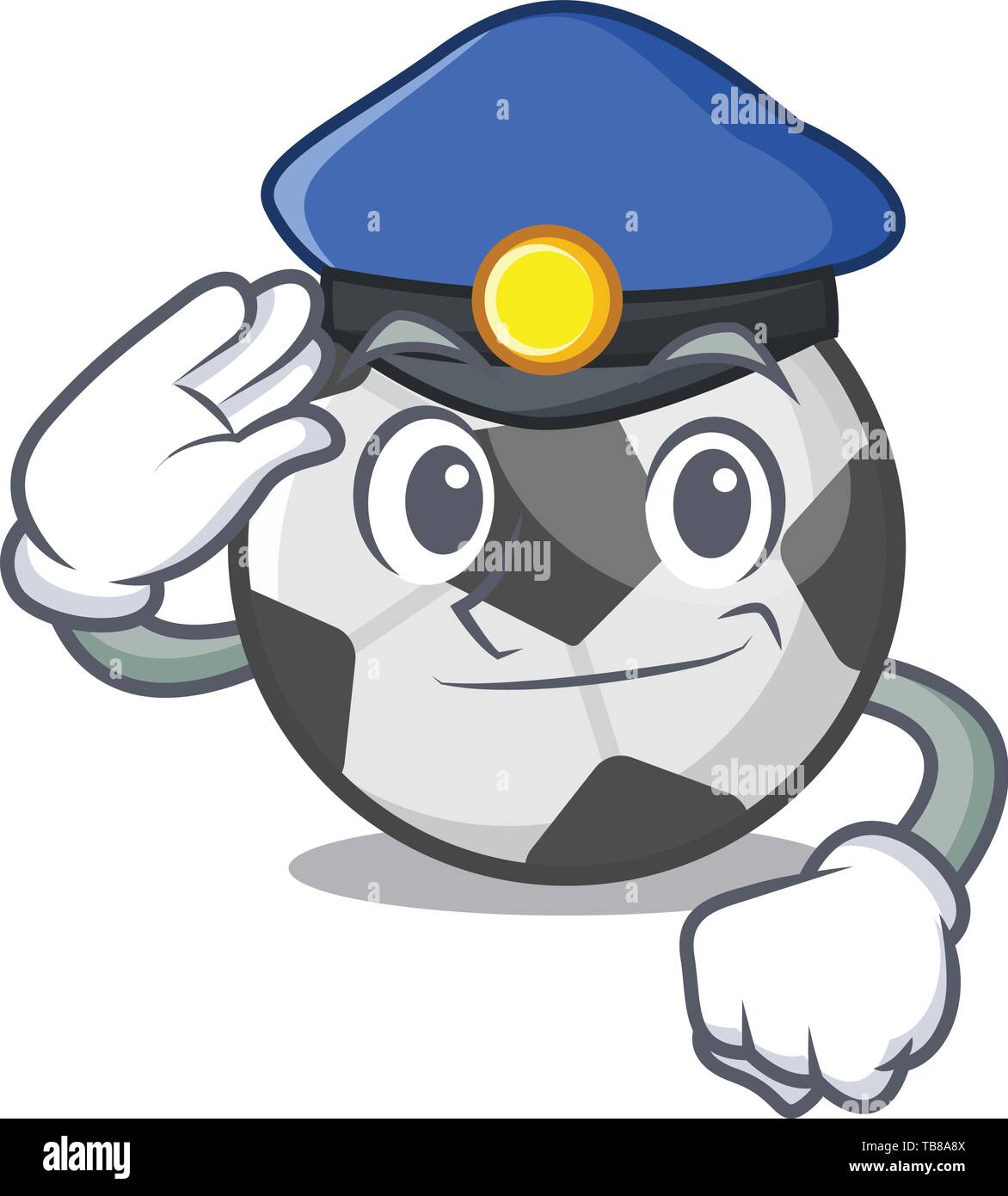 Police soccer ball in the cartoon shape Stock Vector Image & Art - Alamy