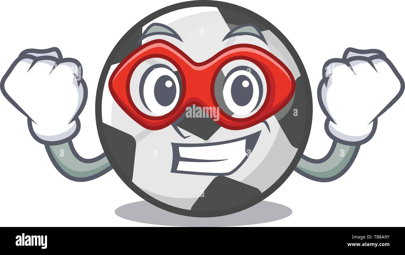 Super hero soccer ball isolated with the mascot Stock Vector Image ...