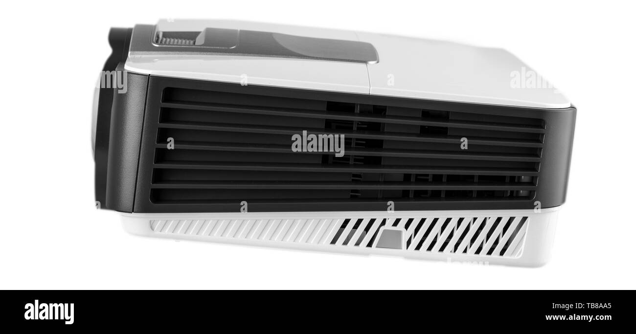 White multimedia projector isolated on white Stock Photo - Alamy