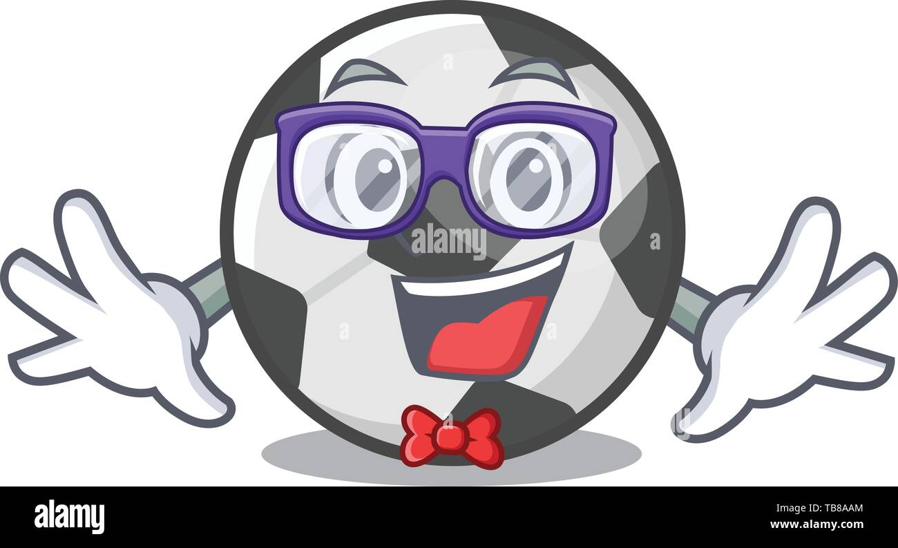 Geek soccer ball isolated with the mascot Stock Vector Image & Art - Alamy