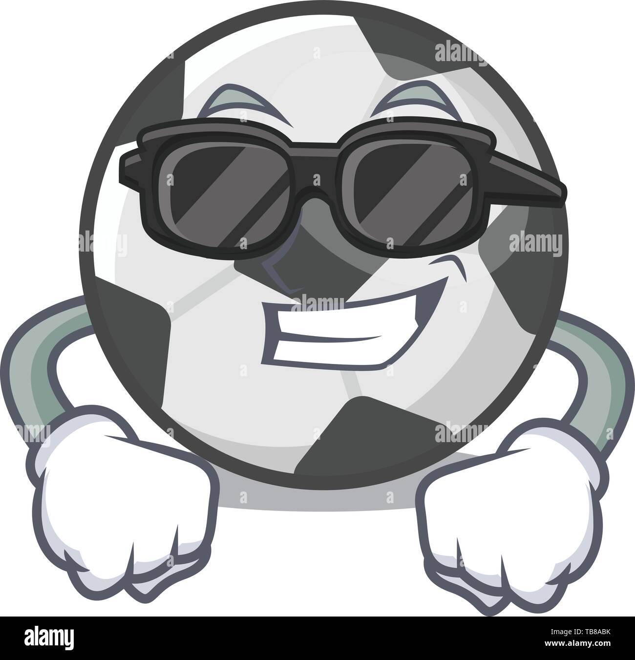 Super cool soccer ball isolated with the mascot Stock Vector Image ...