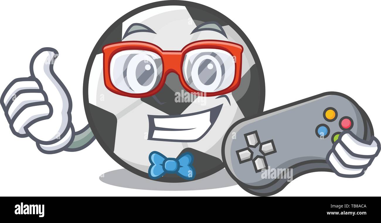 Gamer soccer ball in a cartoon basket Stock Vector Image & Art - Alamy