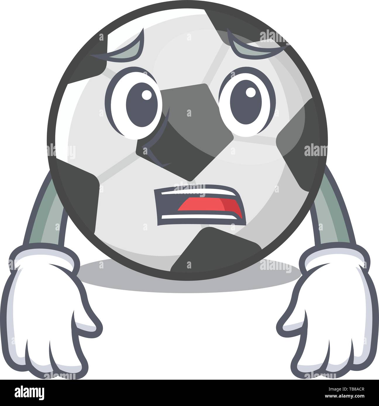 Afraid soccer ball in a cartoon basket Stock Vector Image & Art - Alamy