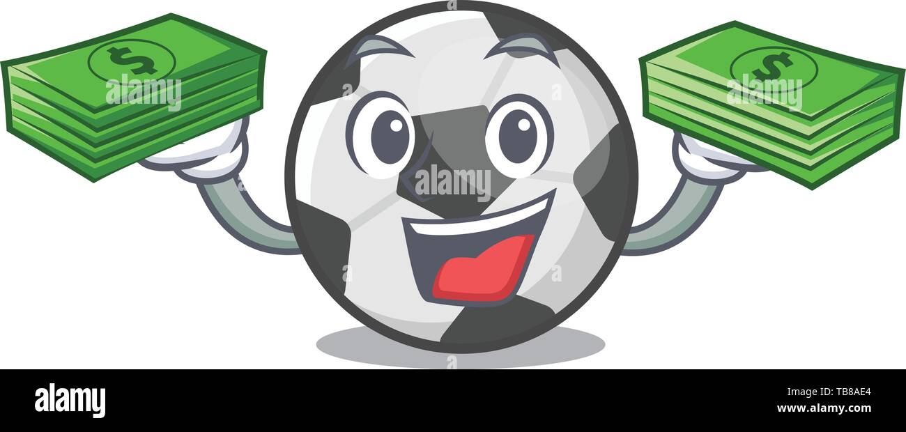 With money bag soccer ball in a cartoon basket Stock Vector Image & Art ...
