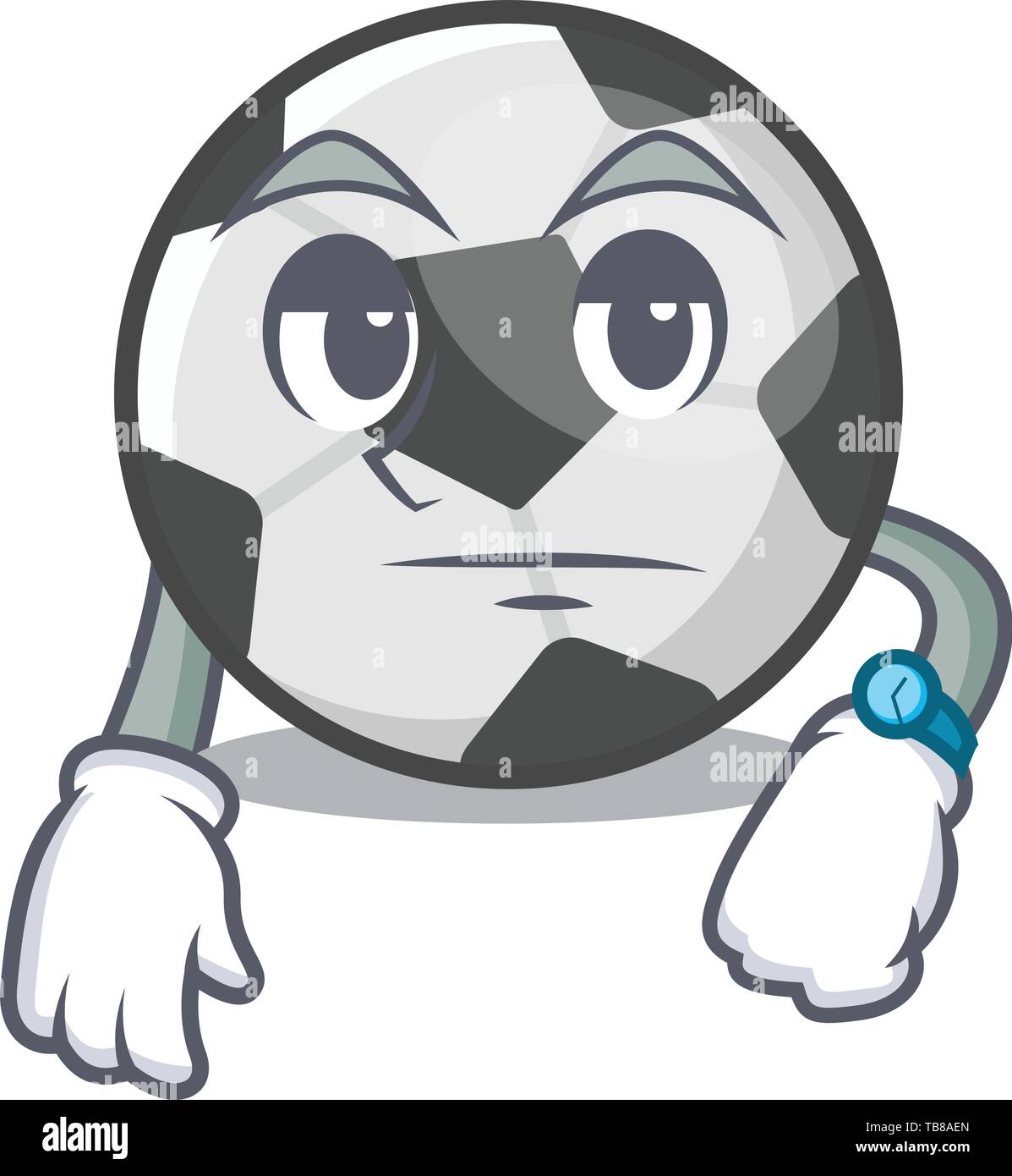 Waiting soccer ball on the character field Stock Vector Image & Art - Alamy