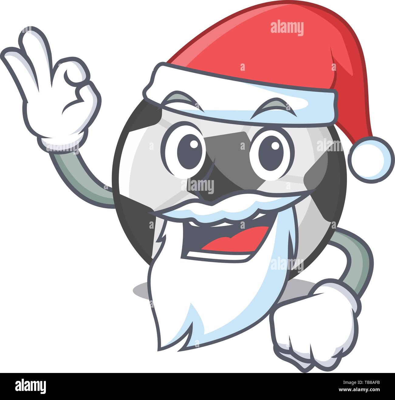 Santa soccer ball on the character field Stock Vector Image & Art - Alamy