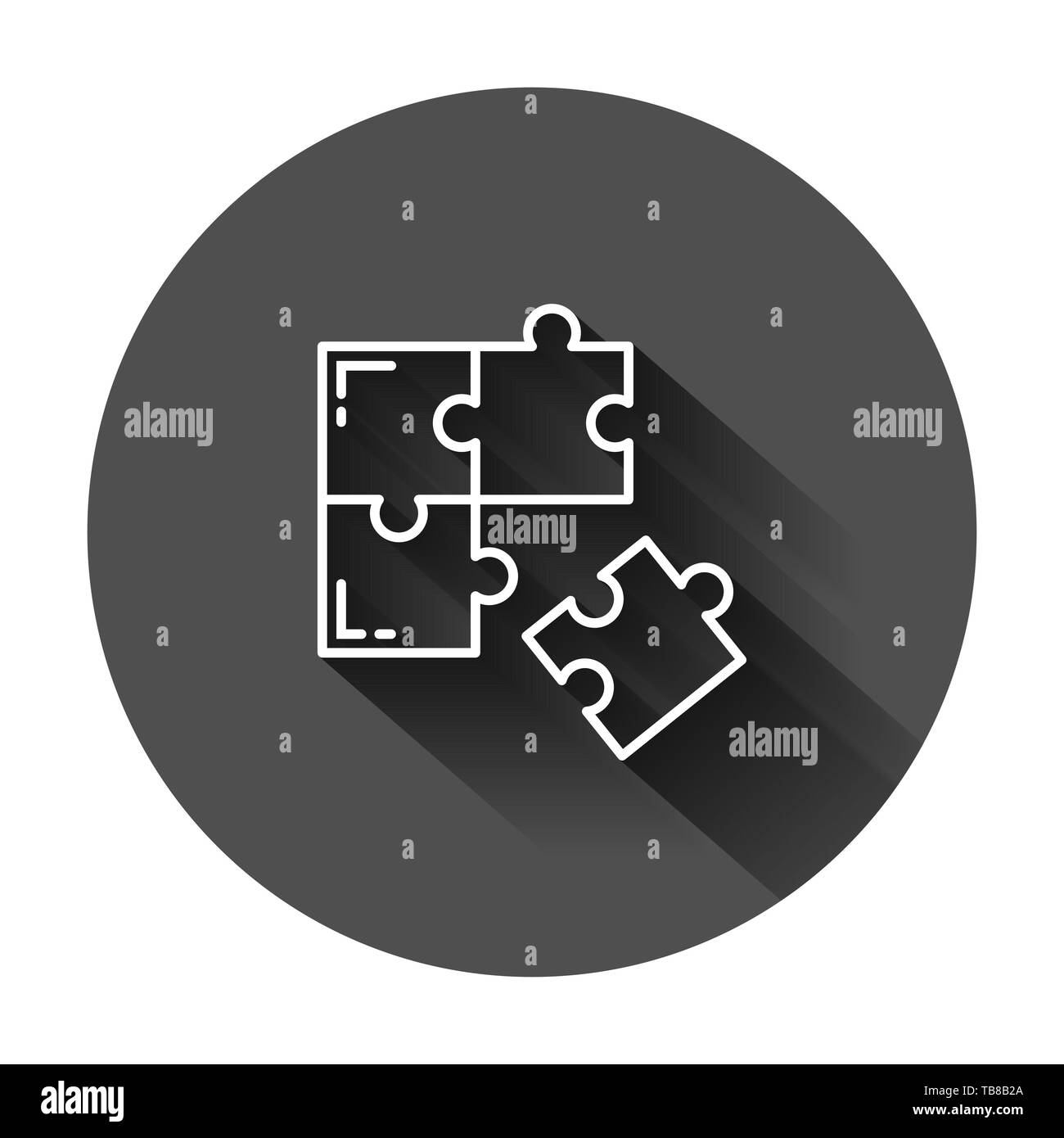 Puzzle compatible icon in flat style. Jigsaw agreement vector ...