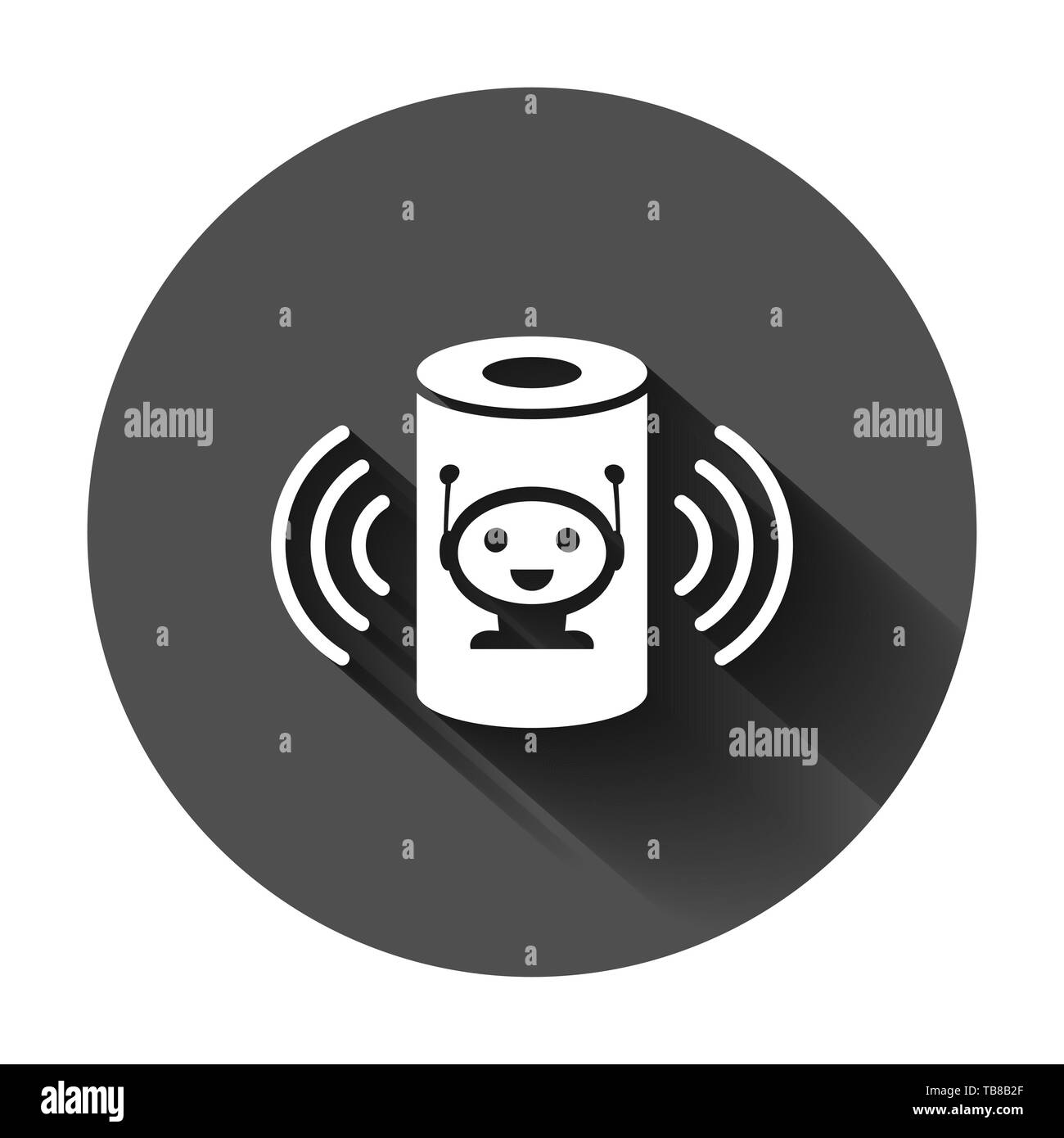 Voice assistant icon in flat style. Smart home assist vector ...