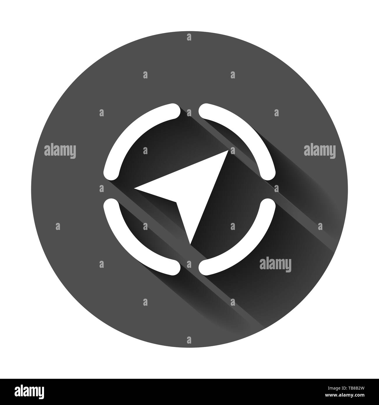 Global navigation icon in flat style. Compass gps vector illustration ...