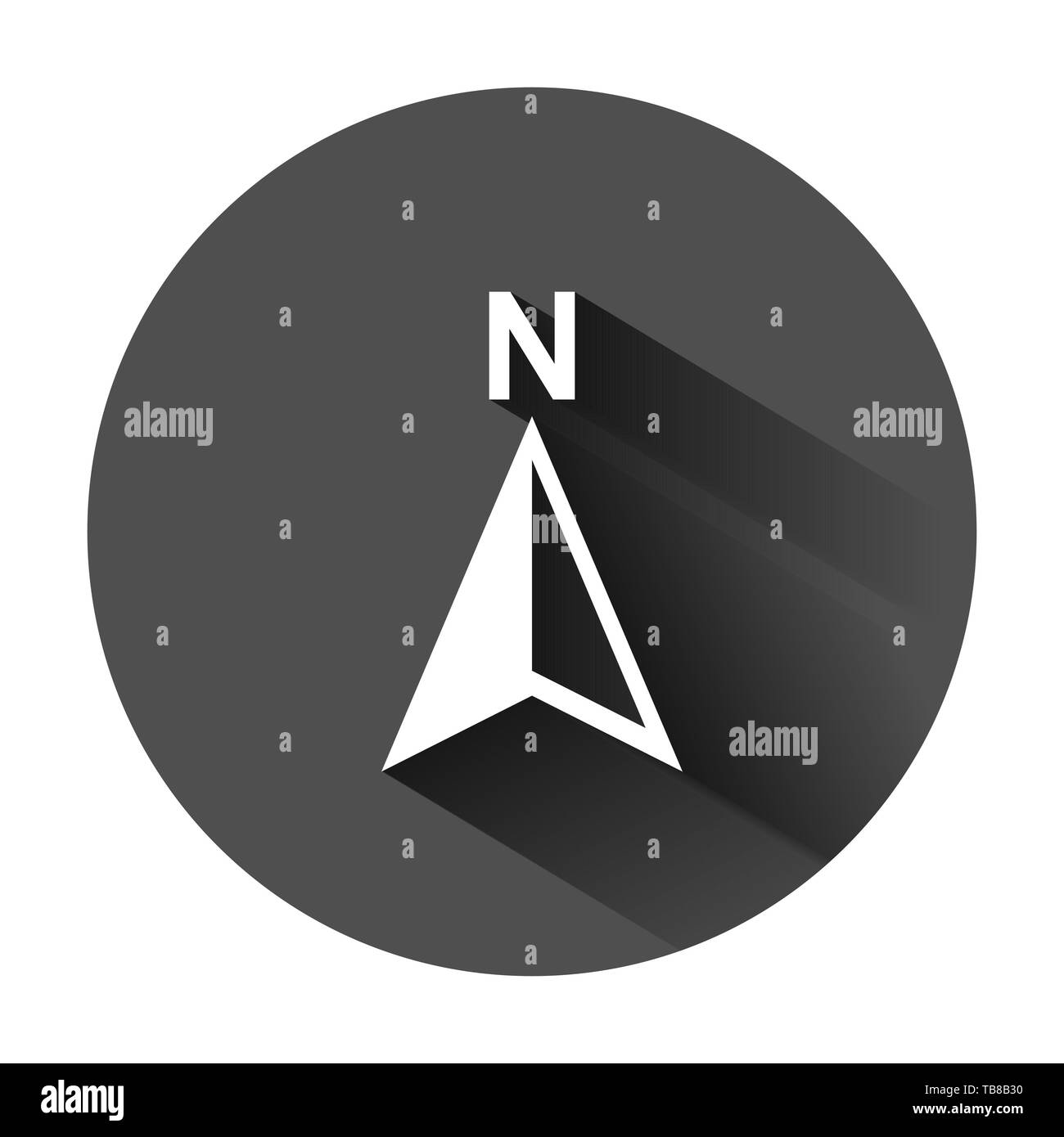 Global navigation icon in flat style. Compass gps vector illustration ...