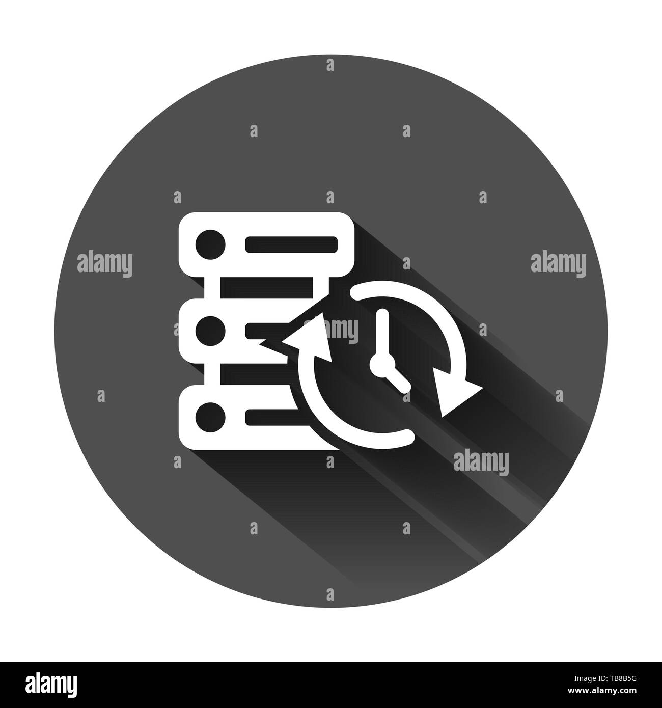 Real time data icon vector vectors Black and White Stock Photos ...