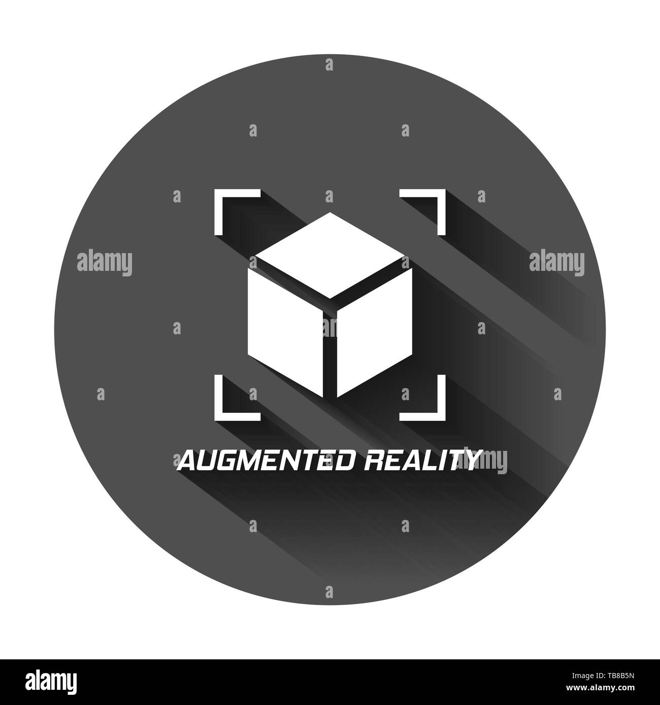 Augmented reality icon in flat style. Vr device vector illustration on ...