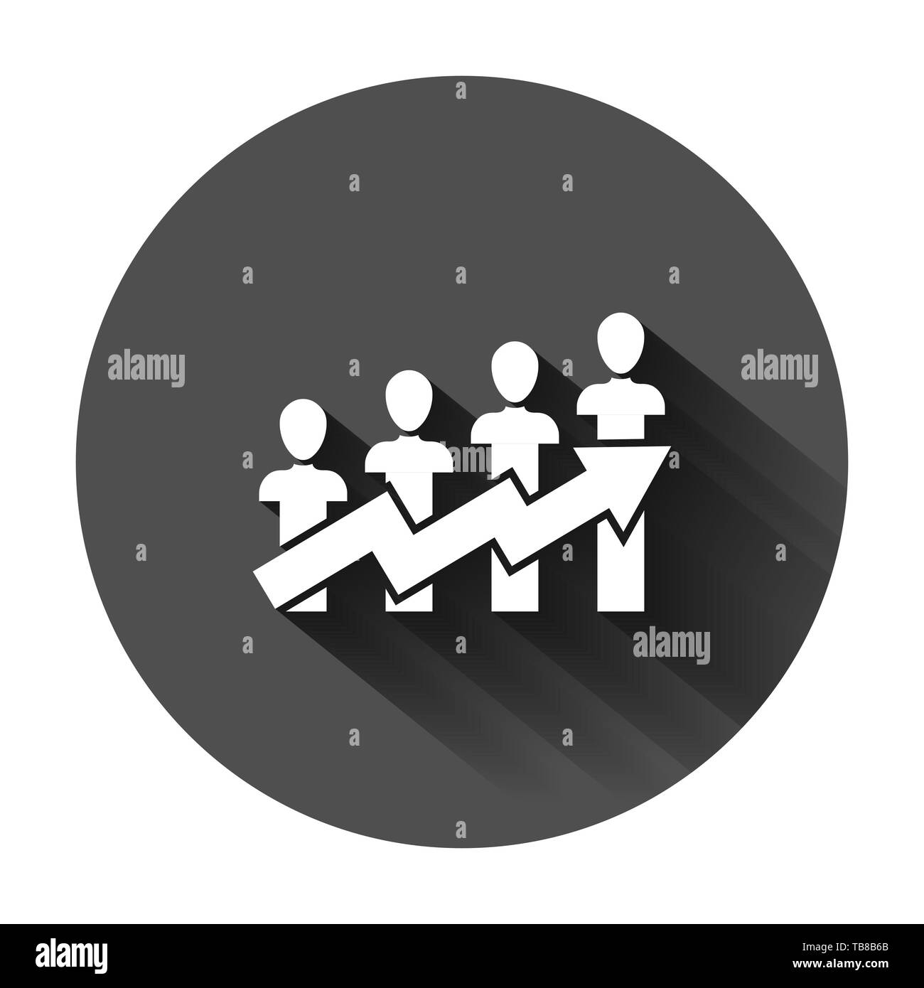 Performance icon in flat style. Career vector illustration on black ...