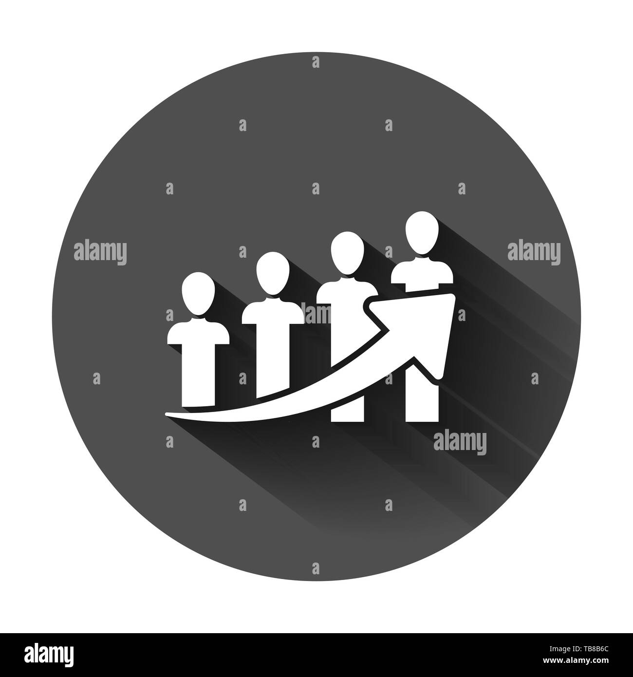 Performance icon in flat style. Career vector illustration on black ...