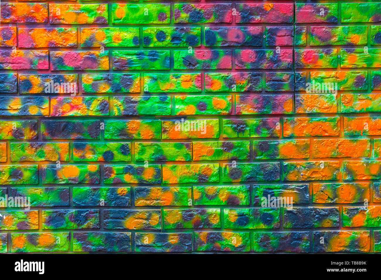 background colored brick wall Stock Photo - Alamy
