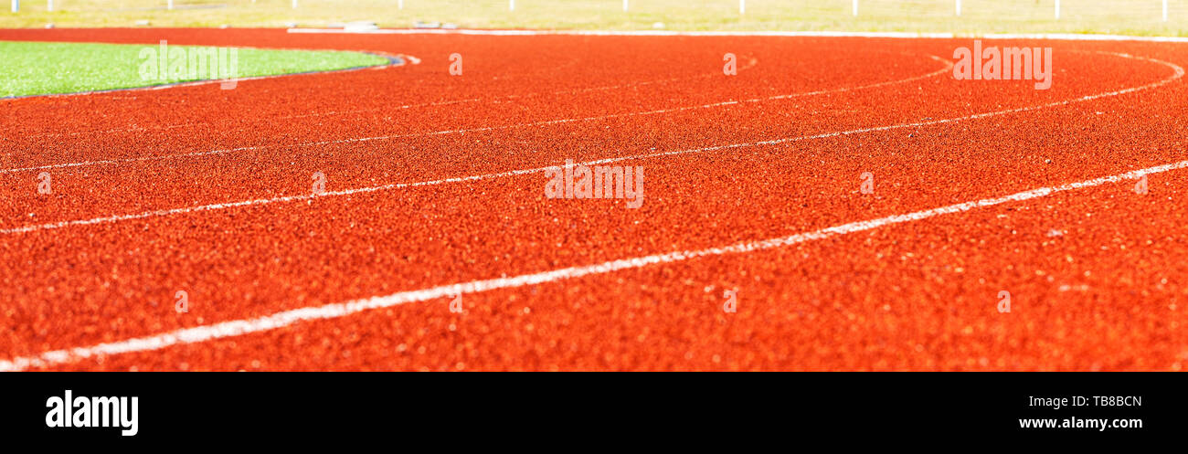 turn on the red racetrack at the stadium Stock Photo - Alamy