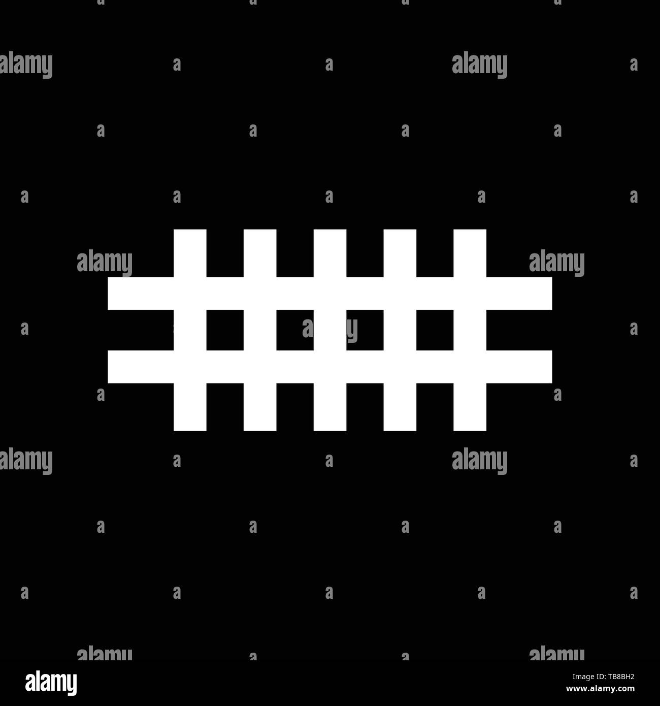 Fence icon - modern minimal flat design - vector Stock Vector Image ...