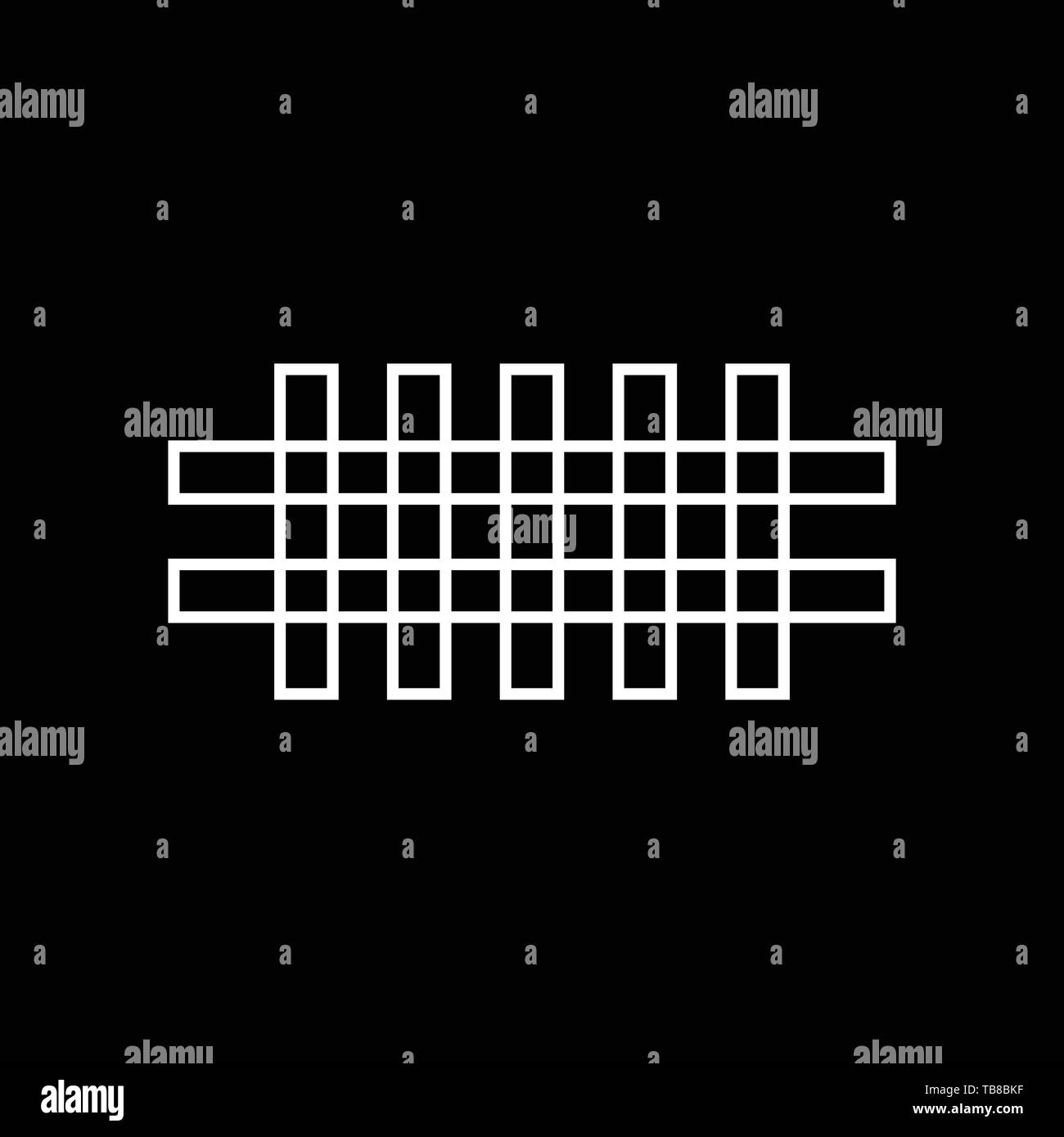 Fence icon - modern minimal flat design - vector Stock Vector Image ...