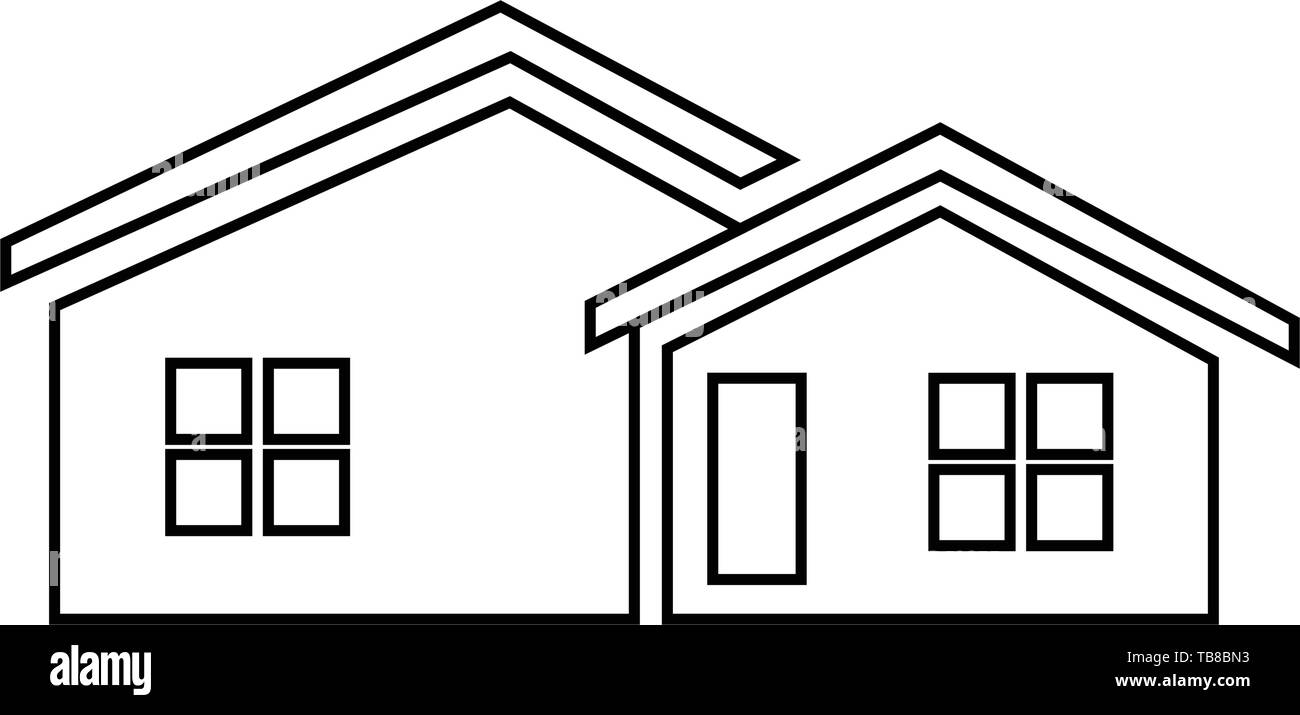 Home icon - House sign vector - outline Stock Vector Image & Art - Alamy