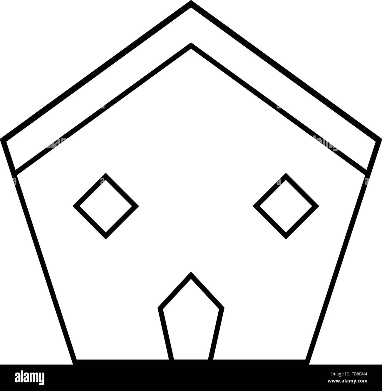 Home icon - House sign vector - outline Stock Vector Image & Art - Alamy