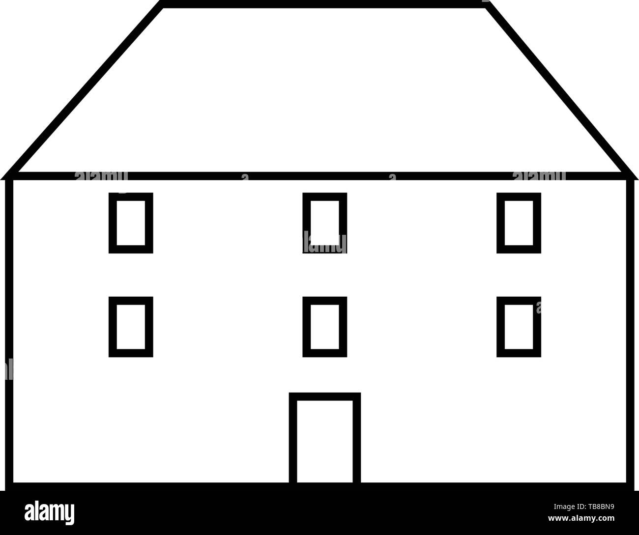 Home icon - House sign vector - outline Stock Vector Image & Art - Alamy