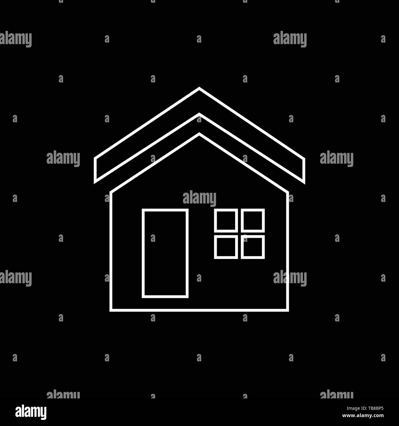 Home icon - House sign vector - outline Stock Vector Image & Art - Alamy