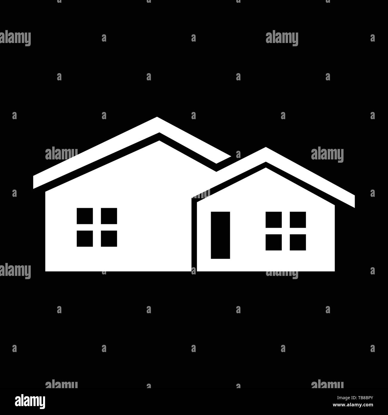 Home icon - House sign vector - Flat Stock Vector Image & Art - Alamy