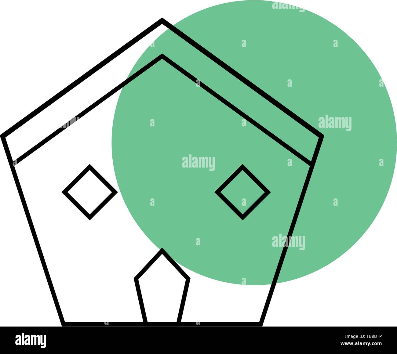 Home icon - House sign vector - outline Stock Vector Image & Art - Alamy